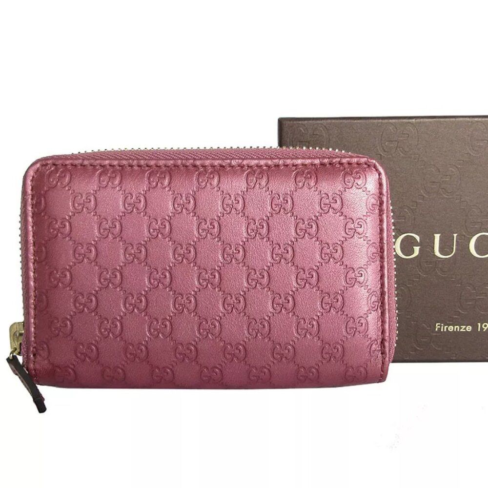 Gucci Micro Guccissimacard Case Coin Case Metallic Pi… - Gem